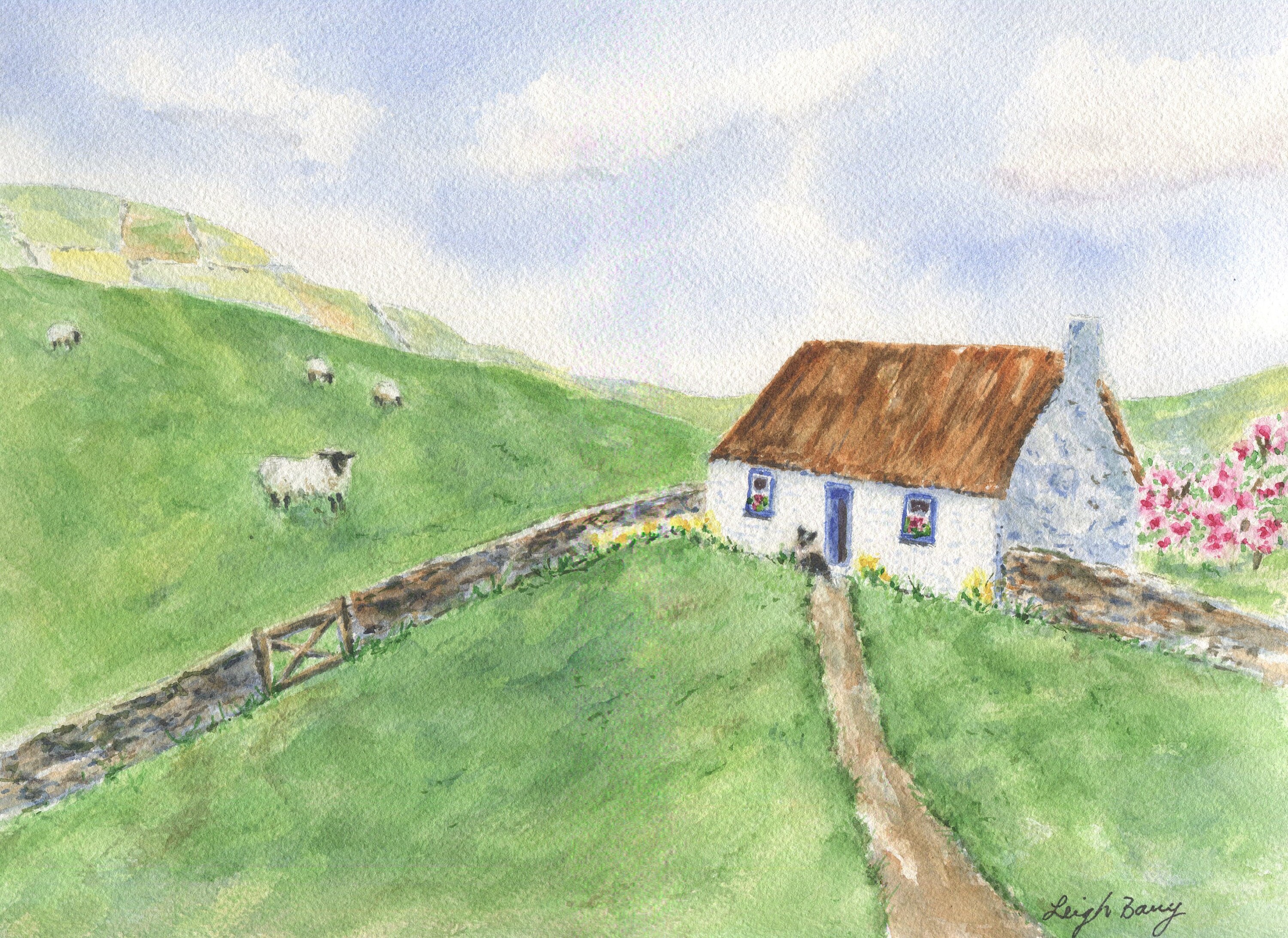 Irish Countryside: Irish Watercolor Painting Print or Original, Irish ...