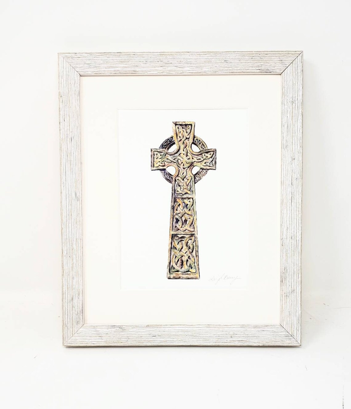 Celtic Cross Irish Cross Watercolor Print or Original - Etsy