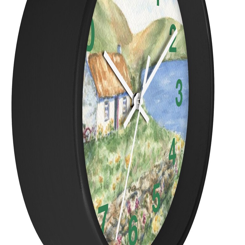 Irish Cottage Wall Clock Ireland Landscape Painting Irish - Etsy