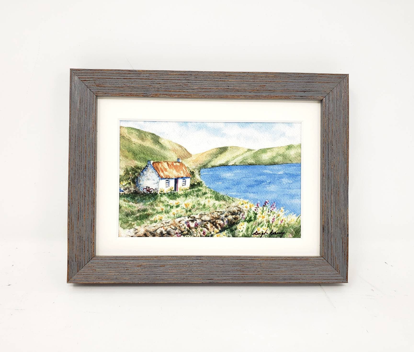 Mini Irish Cottage Print," County Clare" Framed Small Ireland Landscape ...