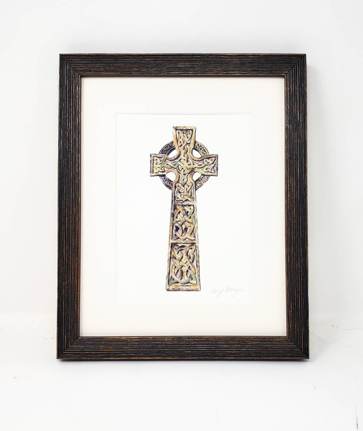 Celtic Cross, Irish Cross, Watercolor Print or Original, Ireland ...