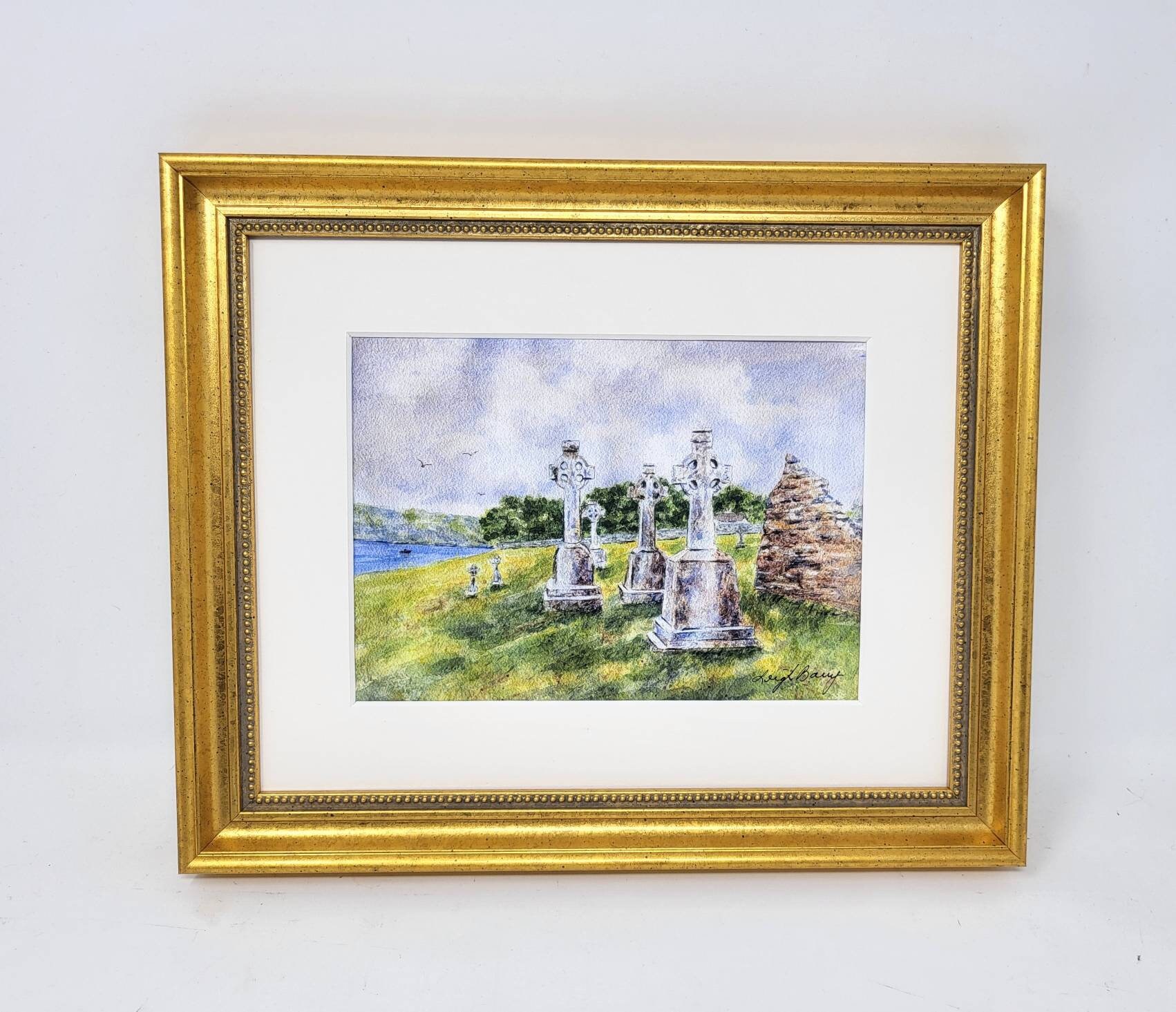 Clonmacnoise Celtic Crosses, Irish Cross, Watercolor Print or Original ...