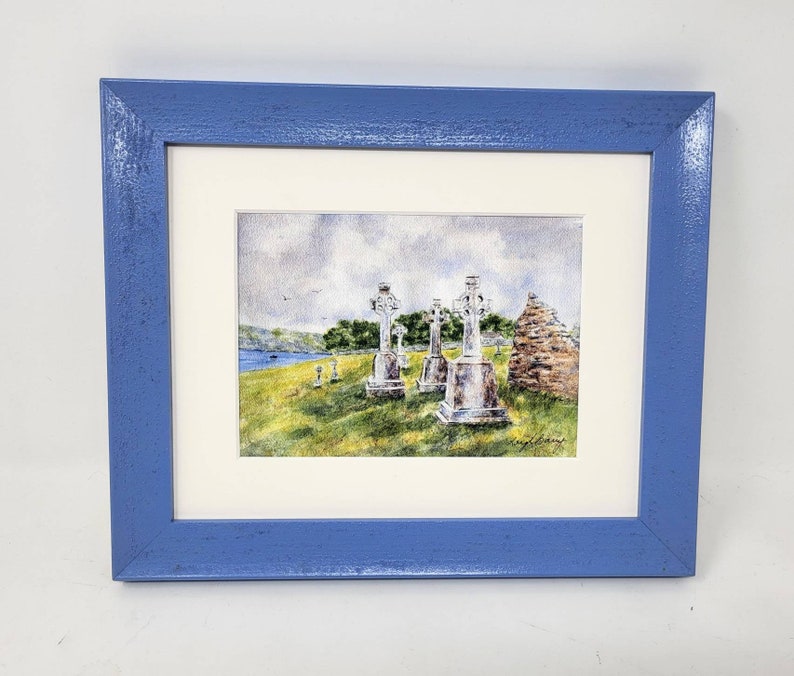 Clonmacnoise Celtic Crosses, Irish Cross, Watercolor Print or Original ...