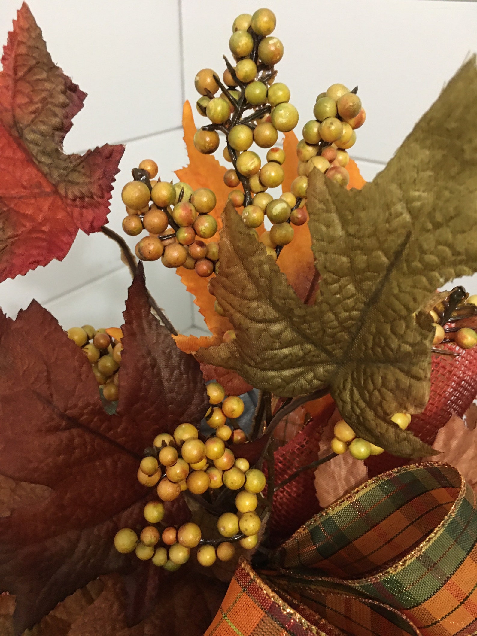 Fall Lantern Topper Swag Lantern Bow Autumn Wreath - Etsy