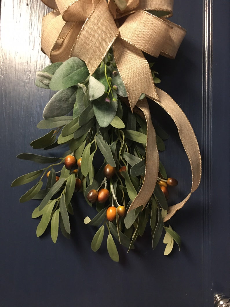 Farmhouse Mini Swag Everyday Teardrop Olive Branch and Lambs - Etsy