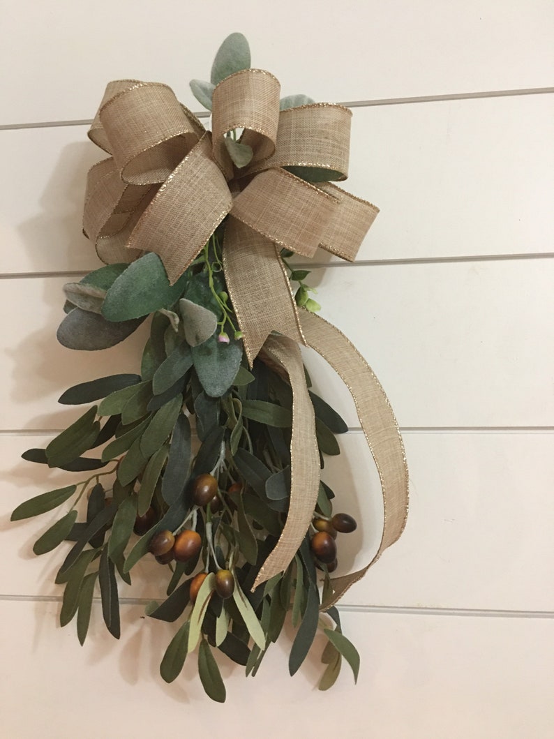 Farmhouse Mini Swag Everyday Teardrop Olive Branch and Lambs - Etsy