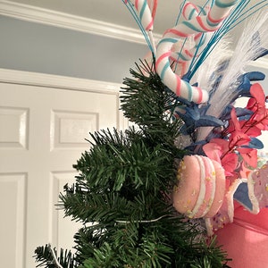 Candy Christmas Tree Topper, Whimsical Donuts and Macaroons Tree Topper ...
