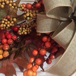 Fall Leaf Swag, Horizontal Autumn Maple Leaf Decor, Harvest Wall ...