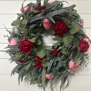 Eucalyptus Wreath for Front Door, Year Round Greenery Wreath, Farmhouse ...