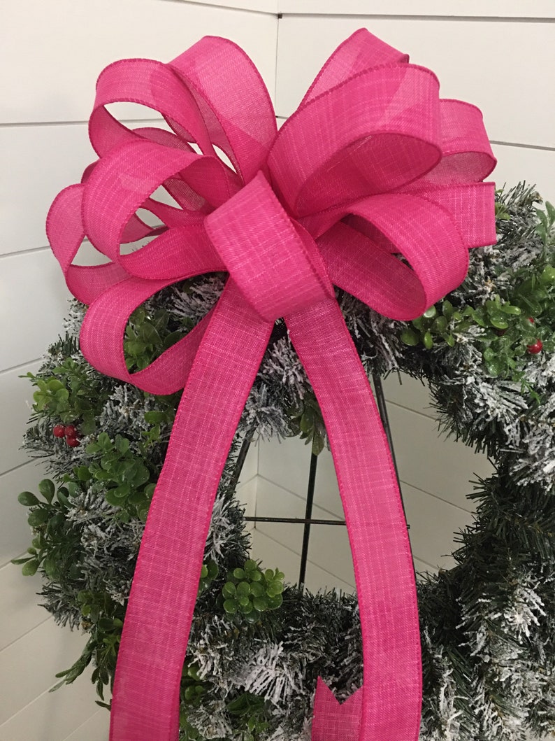 Pink Wreath Bow, Bow for Lantern, Home Decor - Etsy