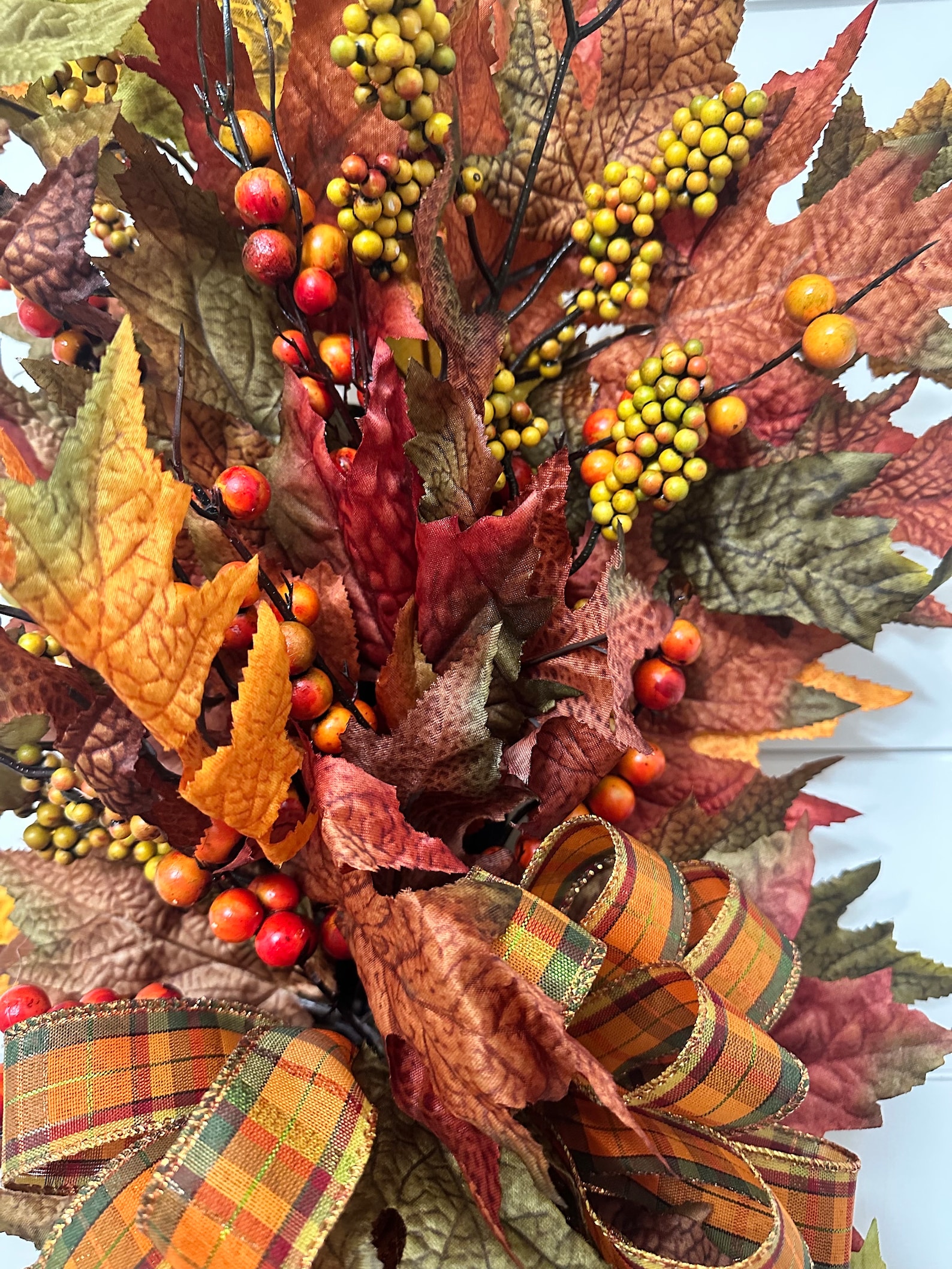 Fall Leaf Swag, Autumn Front Door Wreath, Centerpiece Arrangement, Wall ...