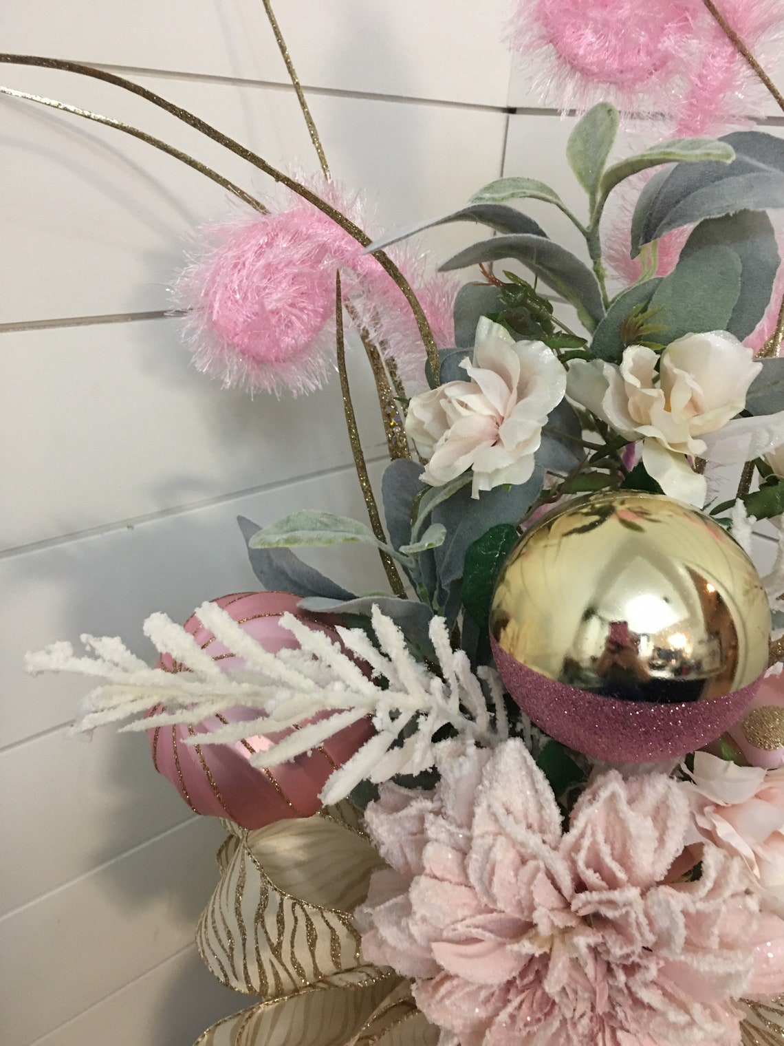 Christmas Tree Topper Pink and Gold Tree Topper Tree Topper - Etsy