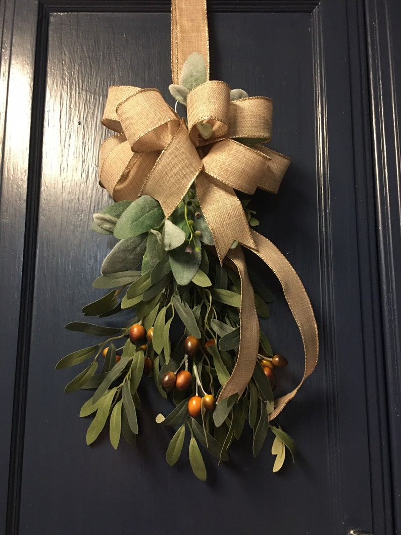 Farmhouse Mini Swag Everyday Teardrop Olive Branch and Lambs - Etsy