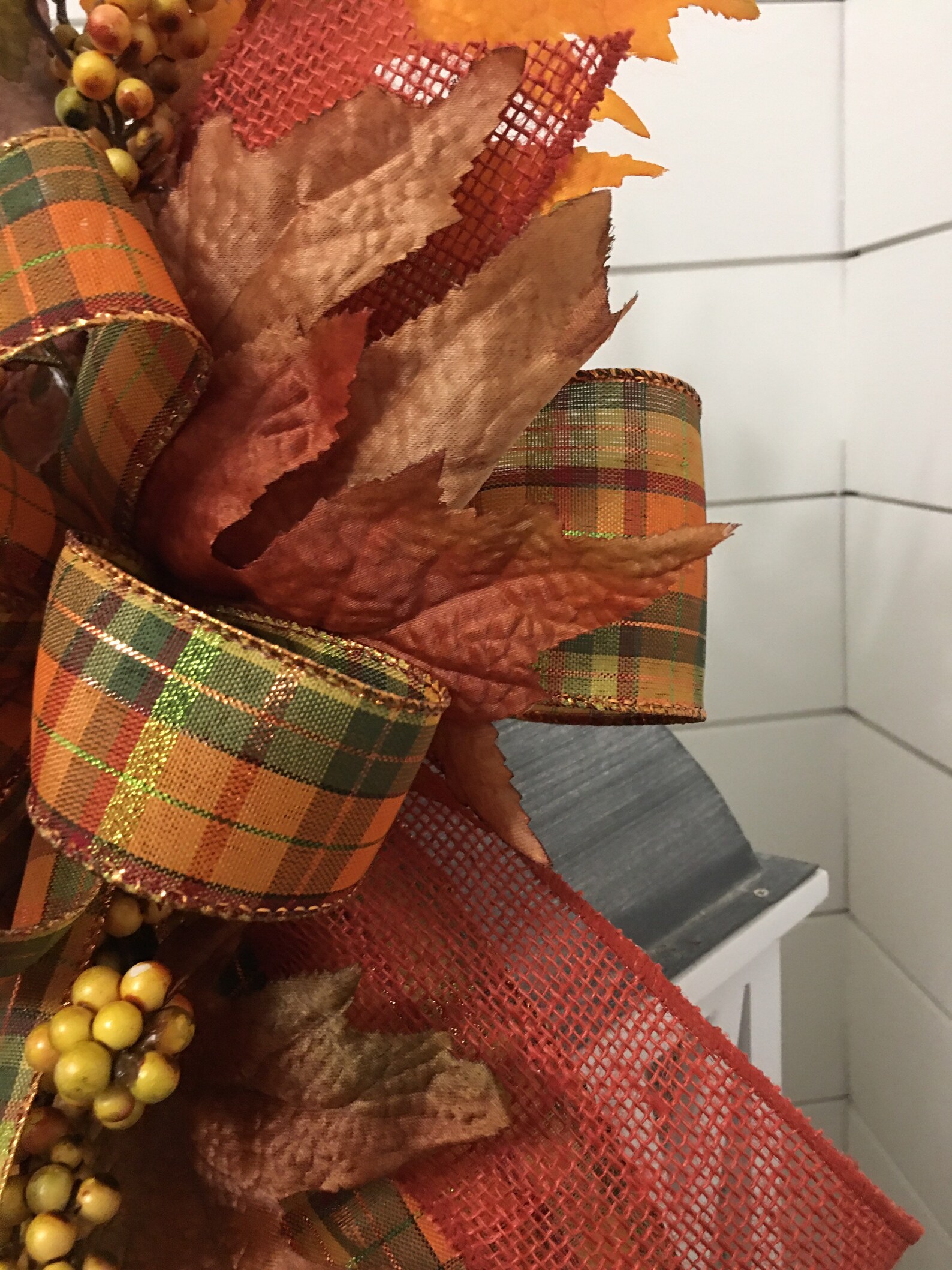 Fall Lantern Topper Swag Lantern Bow Autumn Wreath - Etsy