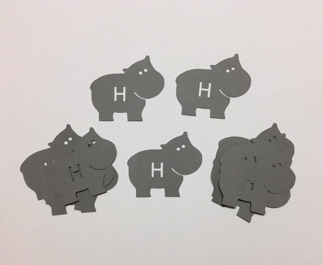 Hippo Cut Outs, Preschool Supplies, Letter H, Learn the Alphabet, Hippo ...