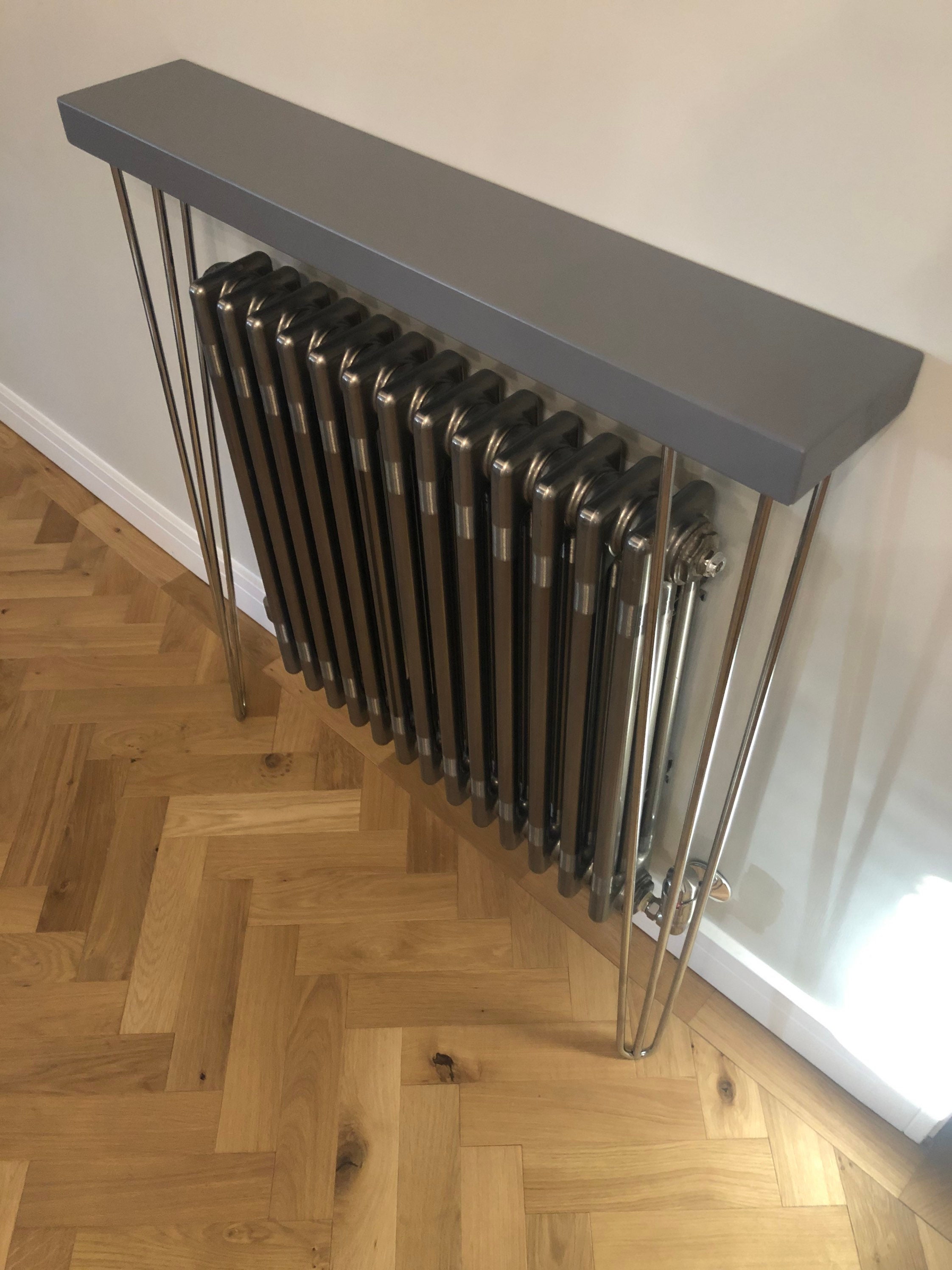 Console Table RADIATOR Salon Table Grey Wood Top & - Etsy UK