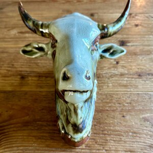 Vintage Butcher Shop Style Bull Head Wall Mount - Etsy