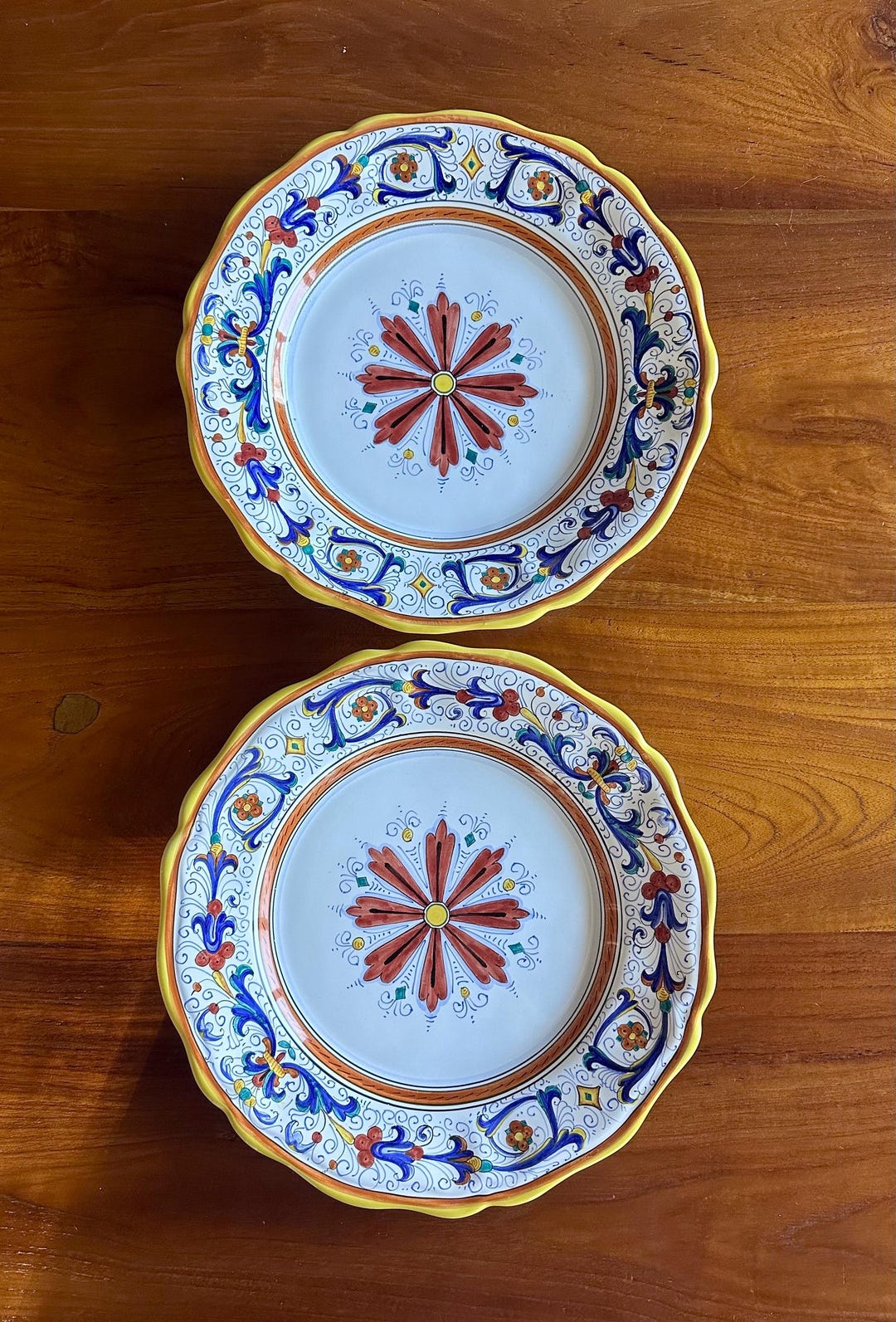 Set of 2 Ricco Deruta Italian Majolica Dinner Plates - Etsy