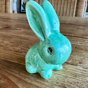 Sylvac Style Mint Green Snub Nose Bunny Rabbit, 4 1/2 - Etsy