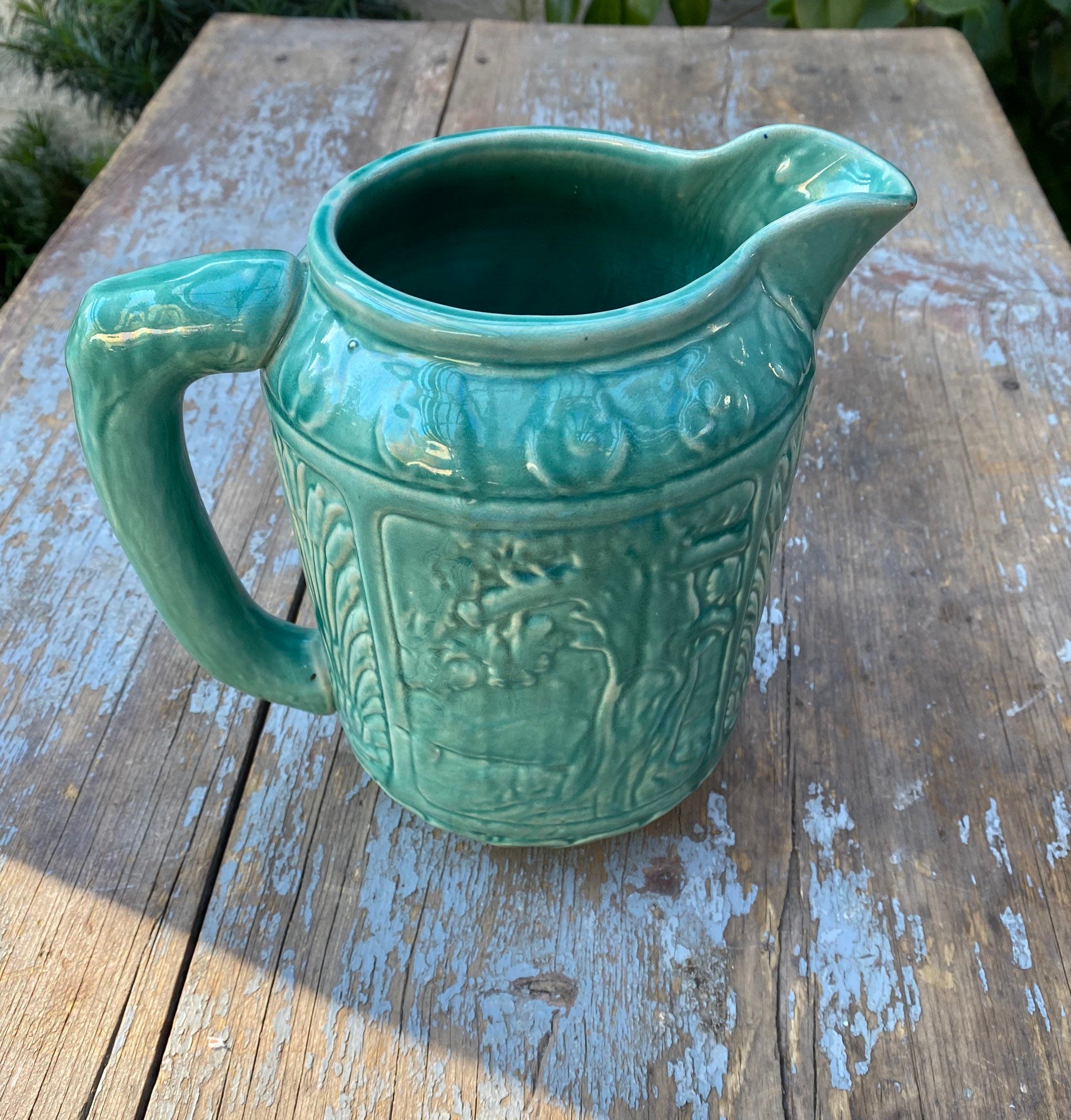 Antique Weller Pottery Pitcher Zona Pitcher With Kingfisher | Etsy