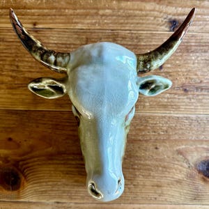 Vintage Butcher Shop Style Bull Head Wall Mount - Etsy