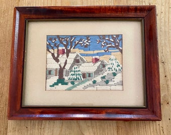 Needlepoint Winter Scene - Etsy