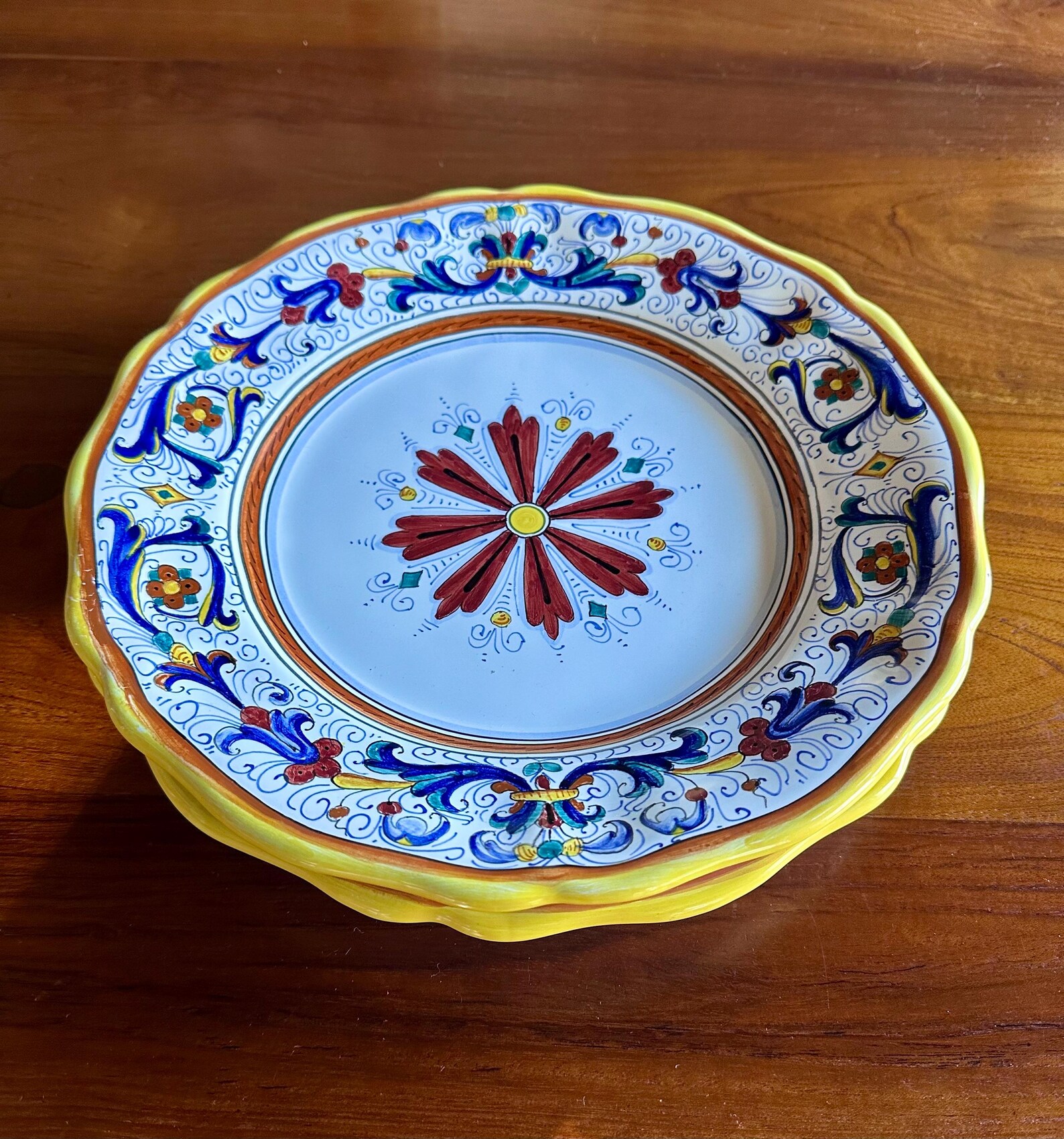 Set of 2 Ricco Deruta Italian Majolica Dinner Plates - Etsy