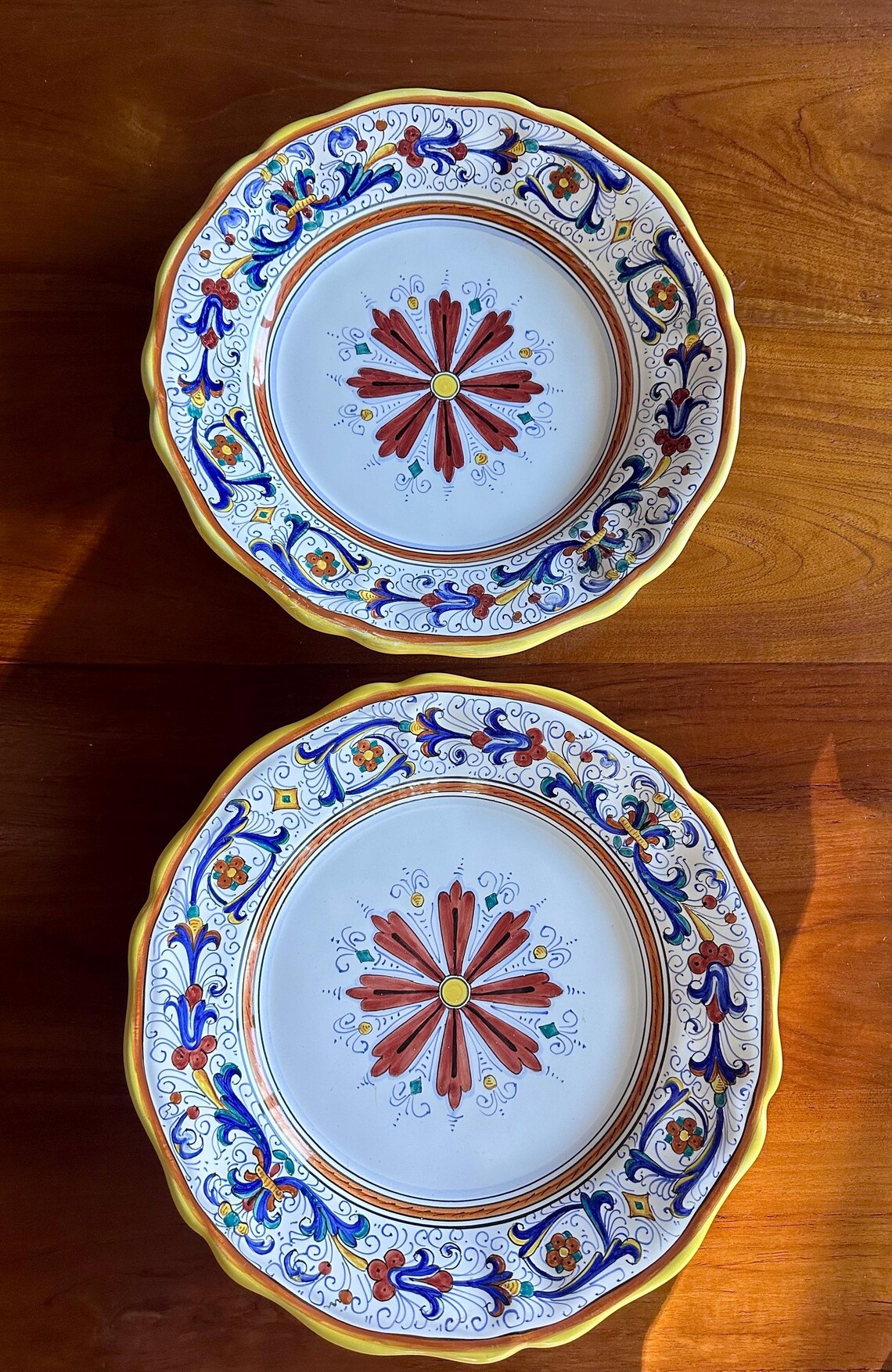 Set of 2 Ricco Deruta Italian Majolica Dinner Plates - Etsy