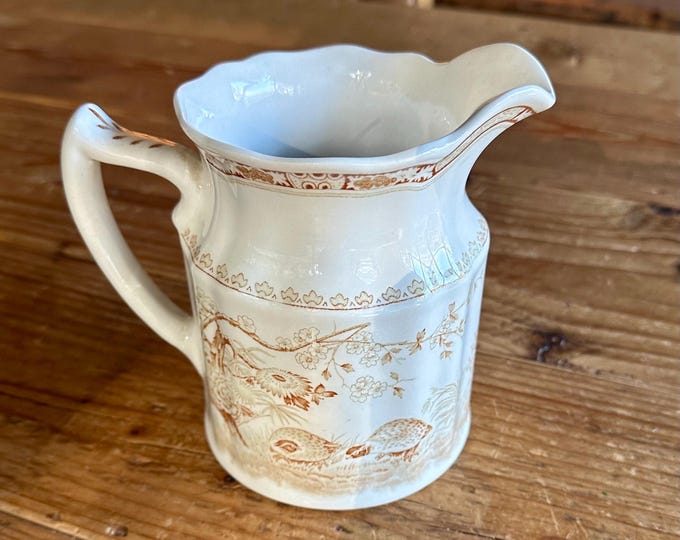 Furnivals Brown Quail Antique 1913 China Pitcher - Etsy