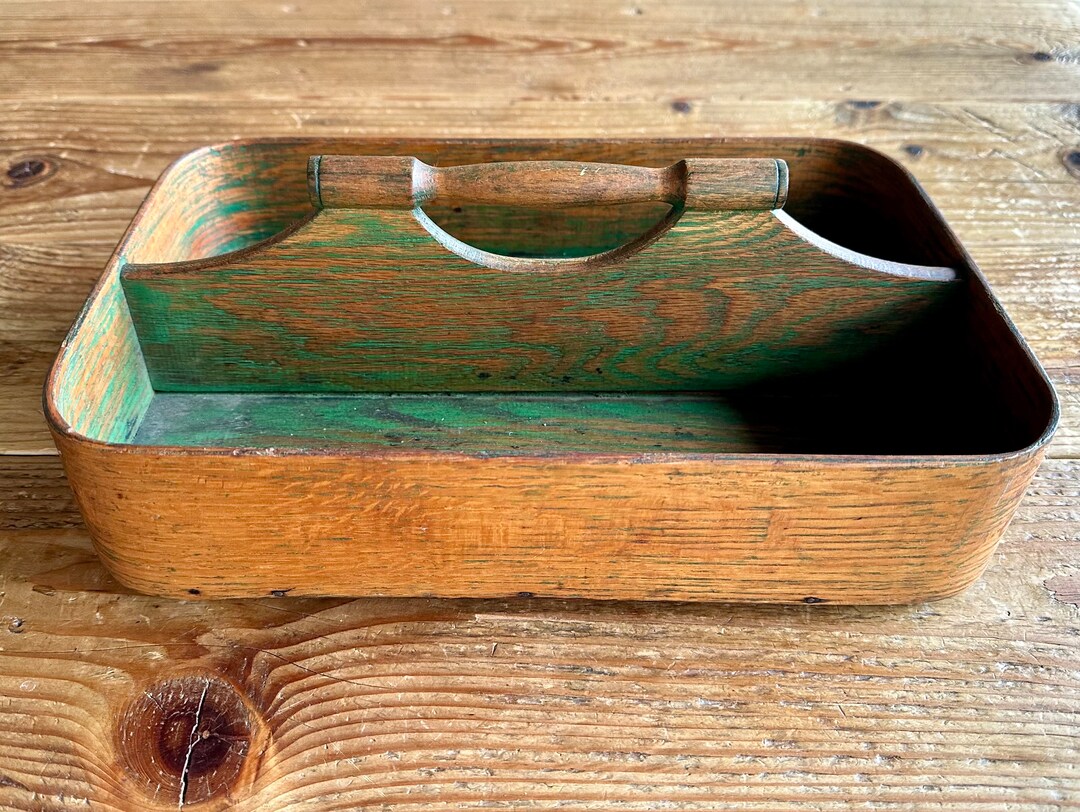 Antique Bentwood Cutlery Tray, Wooden Carrier Shaker Style - Etsy