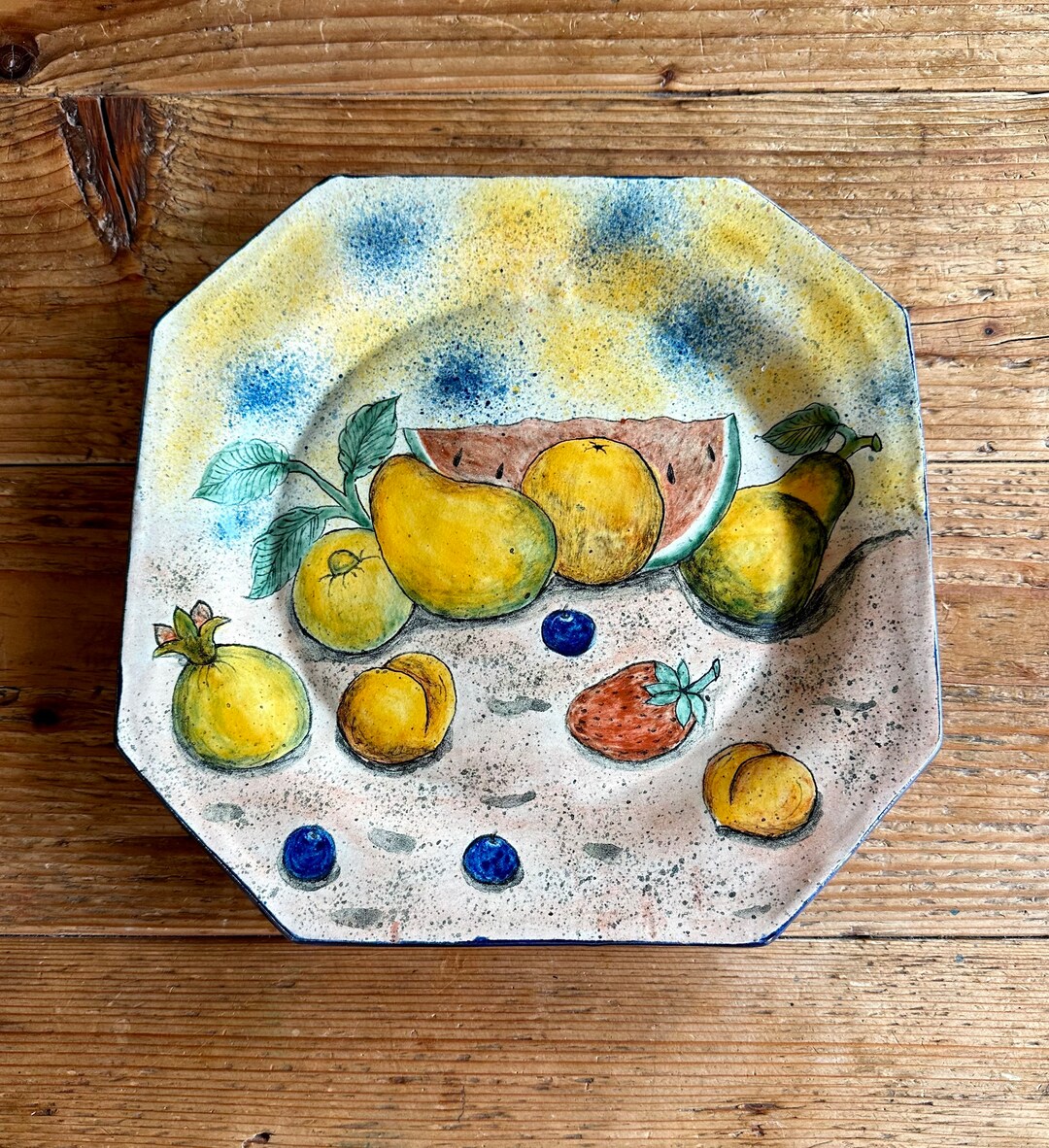 Majolica Mexican Santa Rosa Ceramic Plate Guanajuato Mexico, Square ...