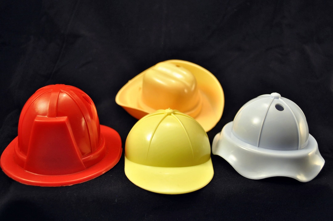 Vintage Hat-shaped Cup Lids: Cowboy, Fireman, Baseball, Sailor - Set of ...