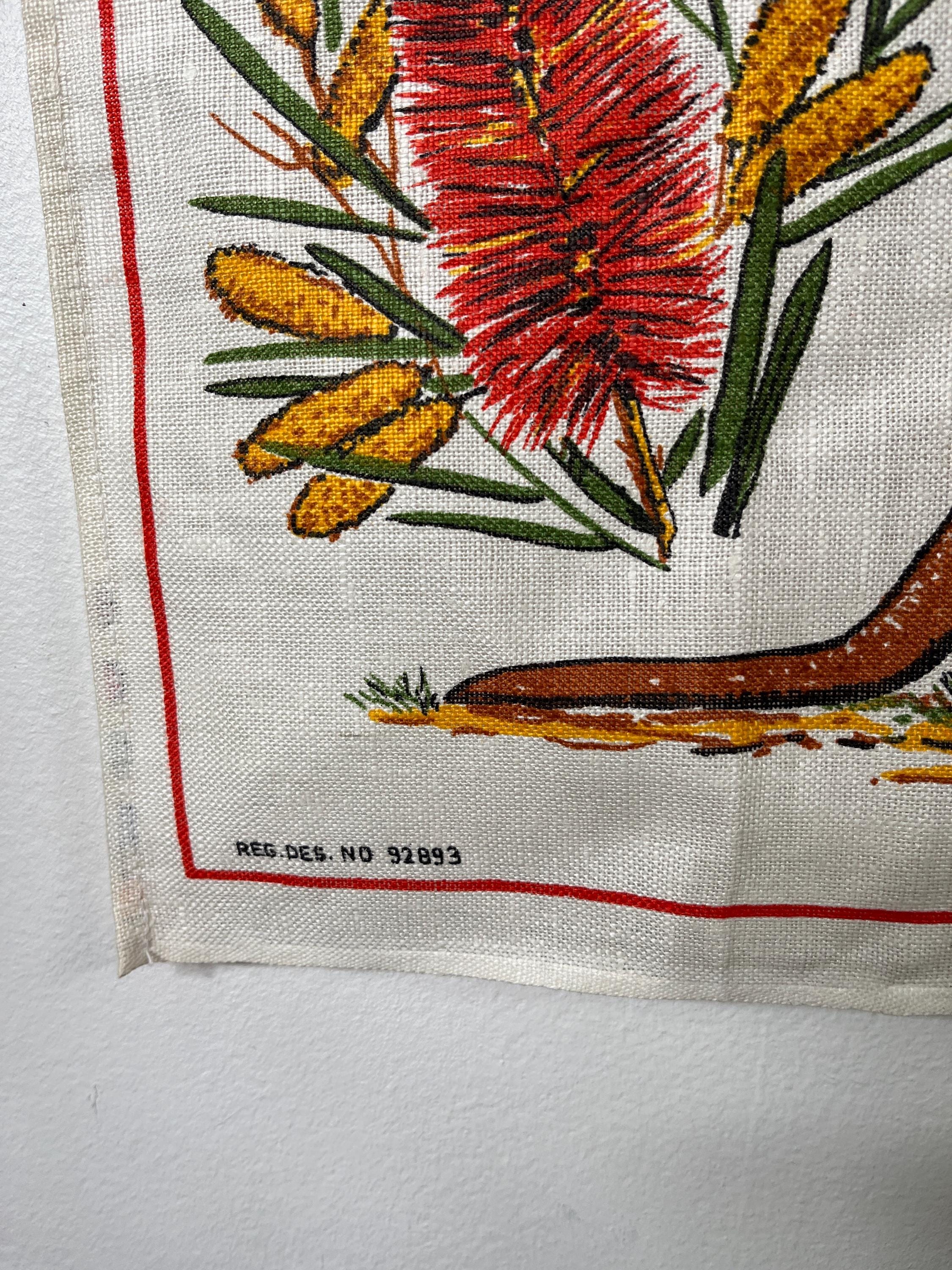 Vintage Heil Australia Map Linen Tea Towel Wall Hanging Decor Retro ...