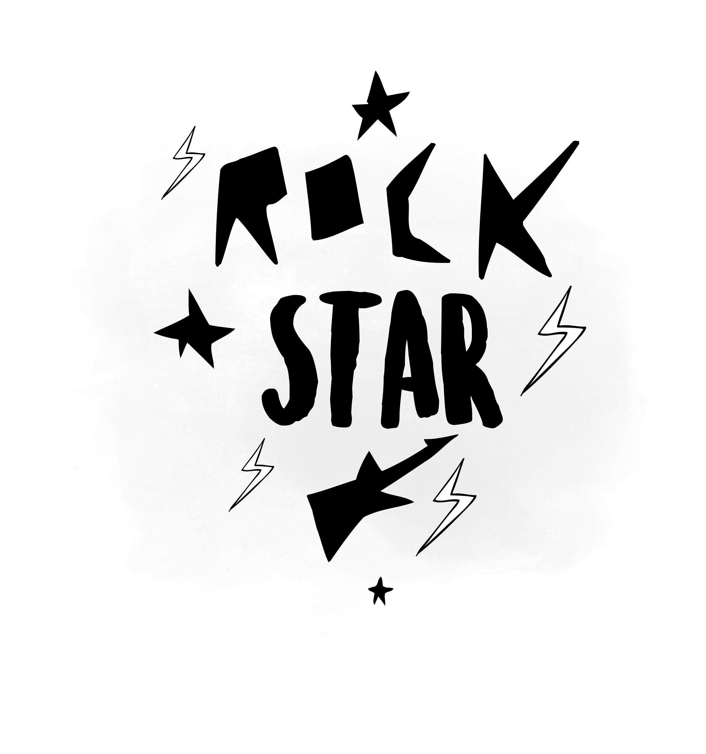 Rock Star svg Rock star printable art Rock star vector Rock | Etsy