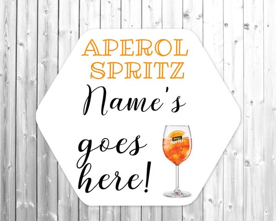 Drink & Barware Home & Living Personalised Aperol Spritz Watercolour ...