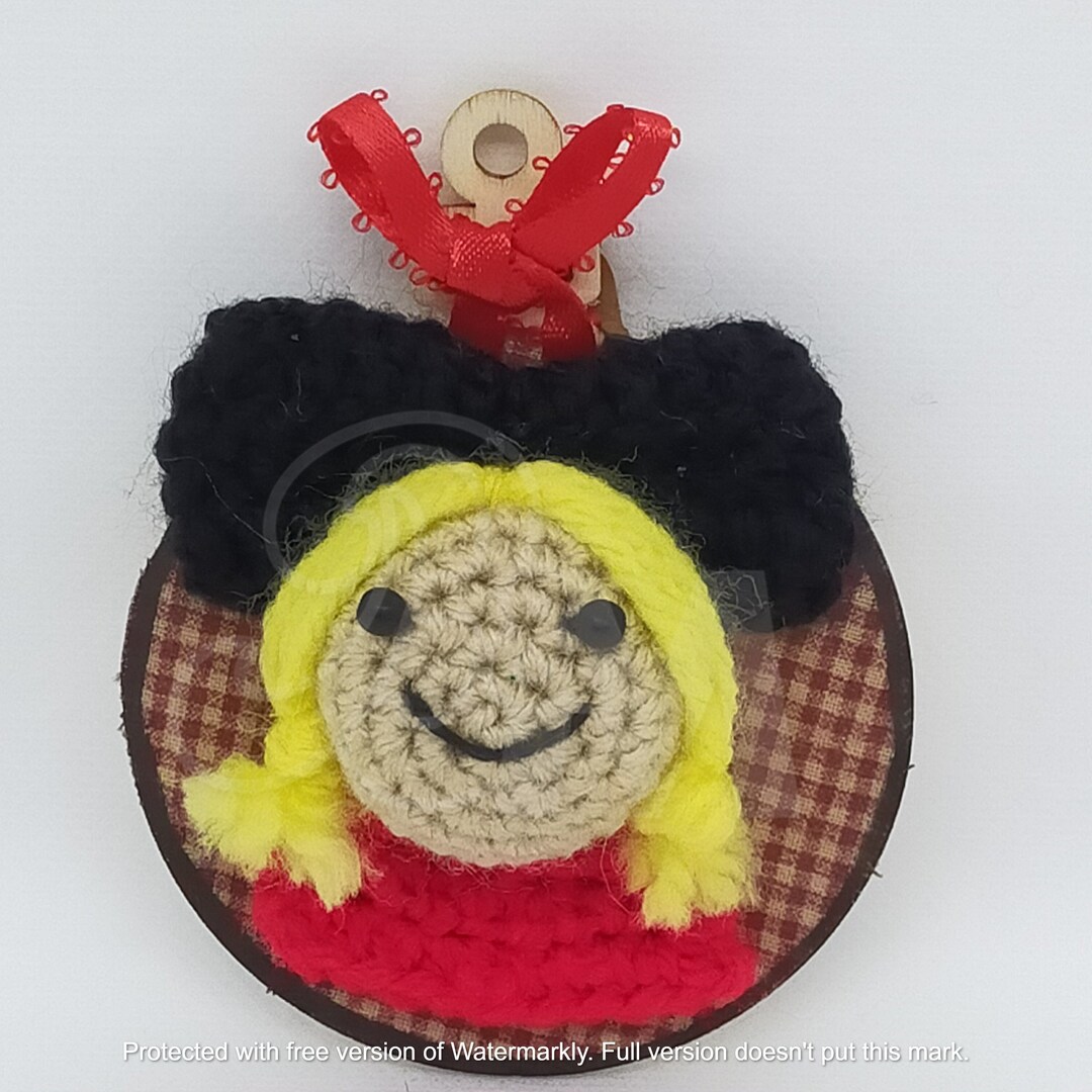 Emma the Alsatian Handmade Crochet Trophy Pendant - Etsy