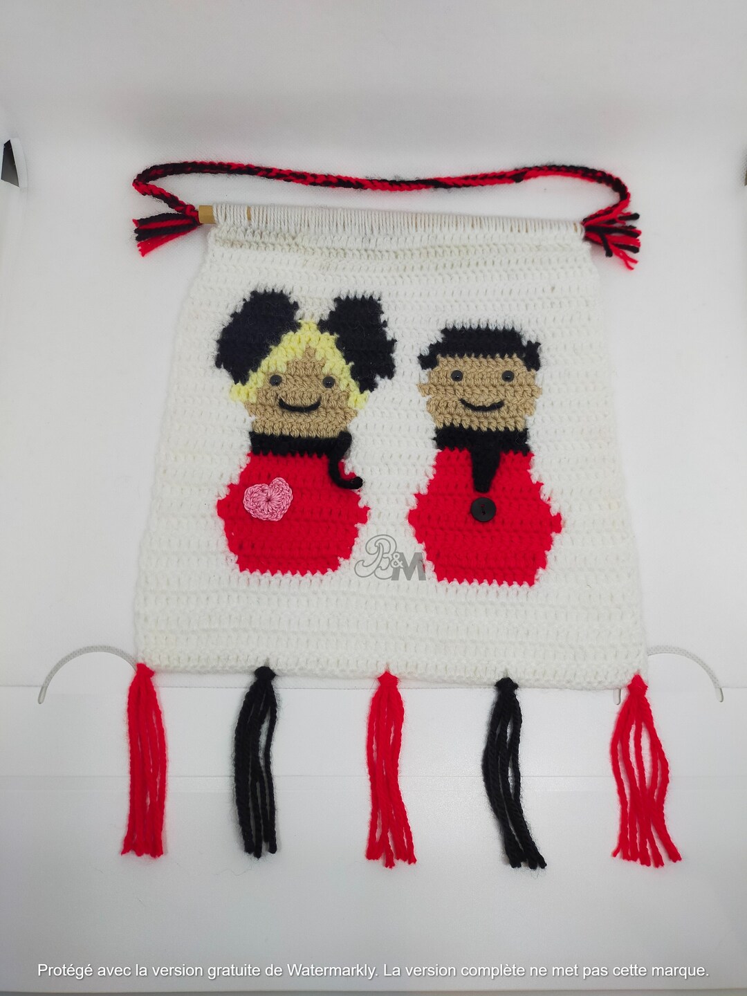 Suspension Painting Alsatian Couple Emma and Alfred Crochet - Etsy