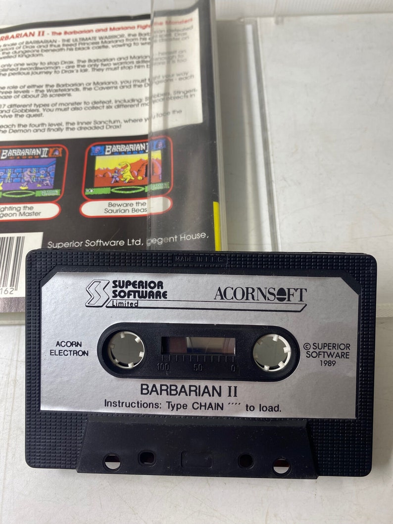Acornsoft Barbarian II the Dungeon of Drax BBC Micro Electron - Etsy