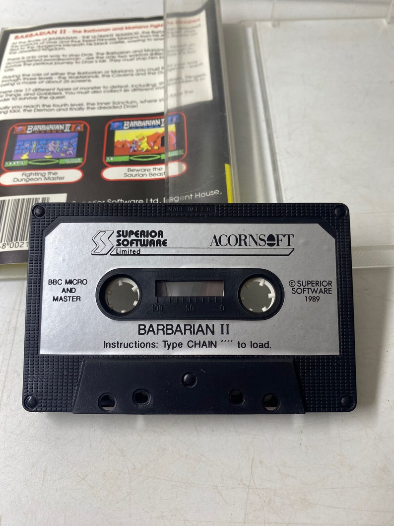 Acornsoft Barbarian II the Dungeon of Drax BBC Micro Electron - Etsy