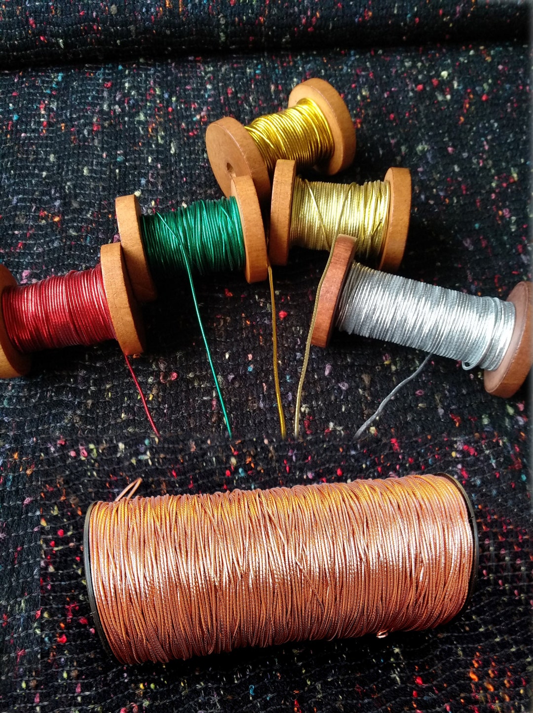 5m Stretchy/elastic Metallic String Cord- 1mm or 1.5mm Width - Rose ...