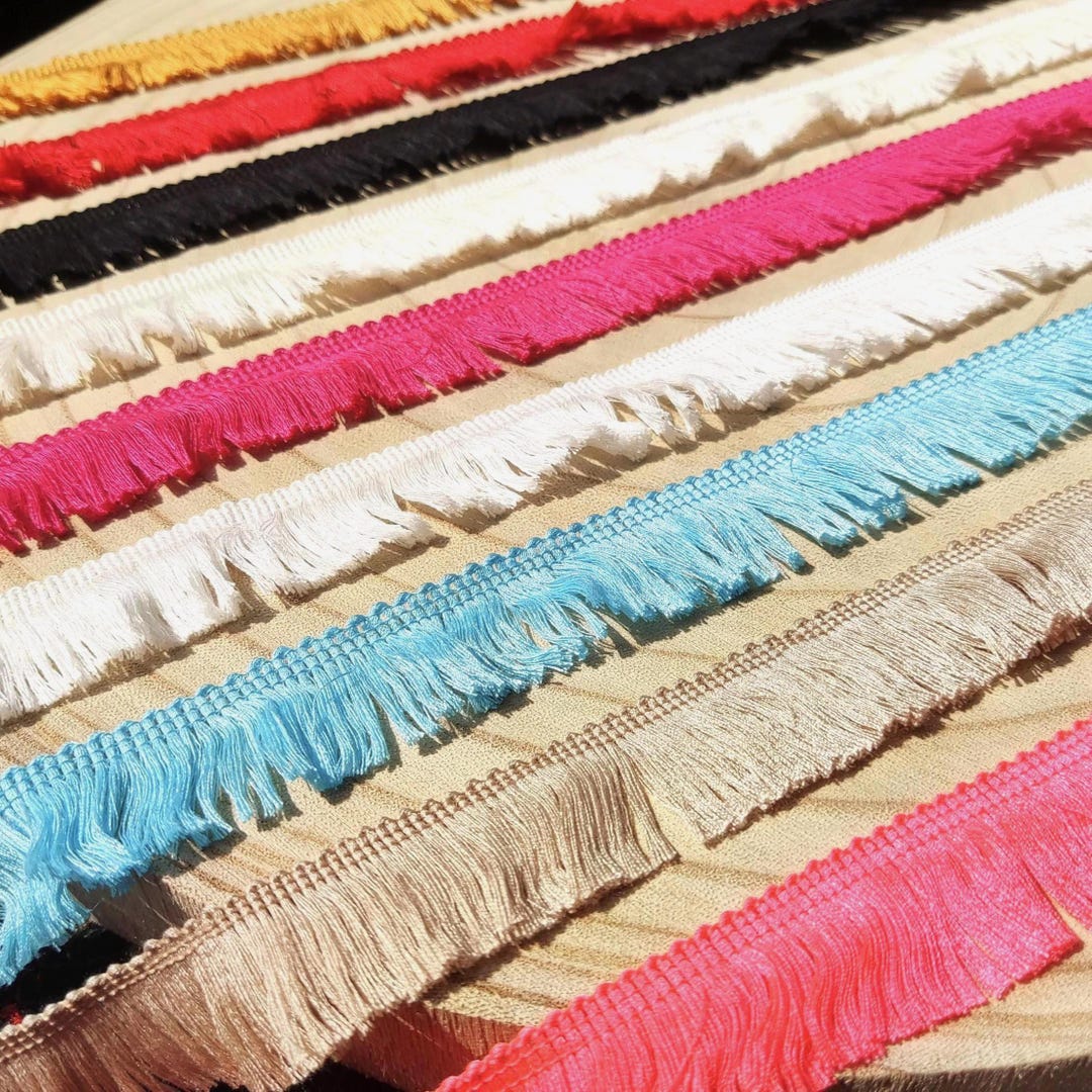 1" Mini Tassel Fringe Trim by the Yard: 25mm Narrow Fringe Trimming ...