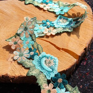 6.5cm Bright Embroidered Flower Trim/ Floral Lace/ribbon - per Yard ...