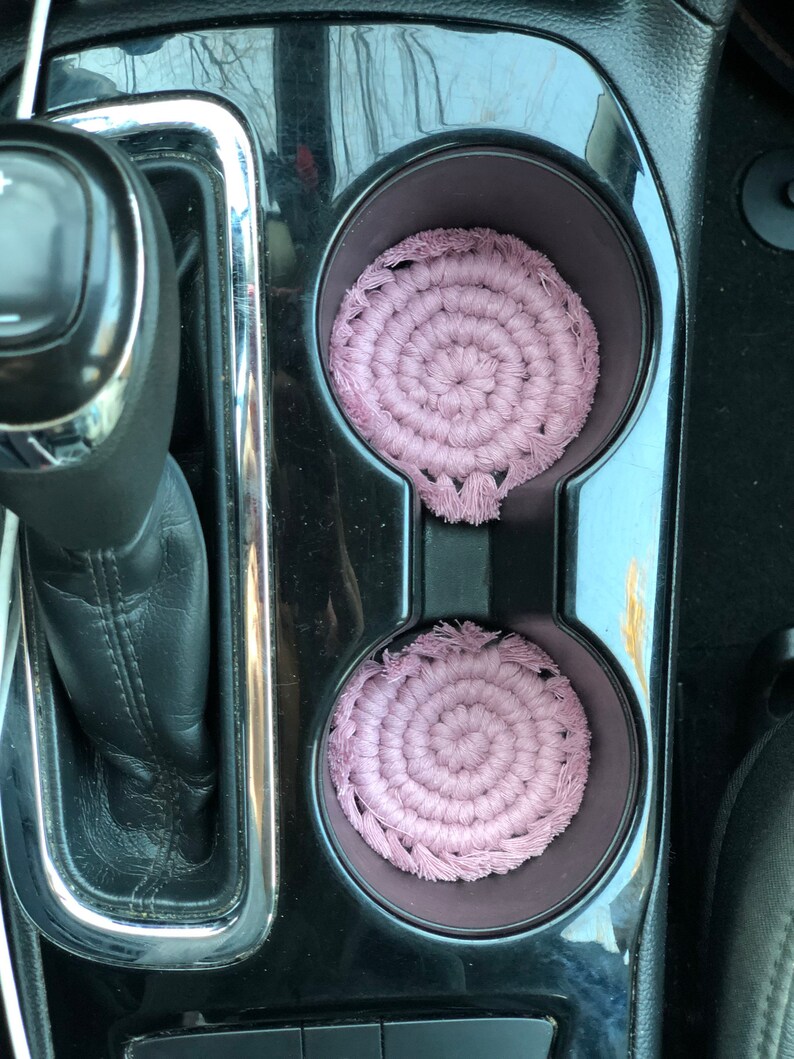 Mini Macrame Car Coasters | Etsy