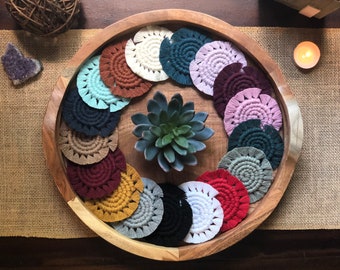 Mini Boho Macrame Car Cup Coasters Set of 2 Cupholder - Etsy