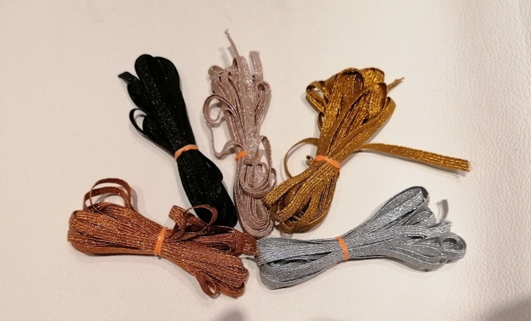 5mx 6 Mm Glitter Rubber Band Rubber Strand Metallic Look Elegant ...