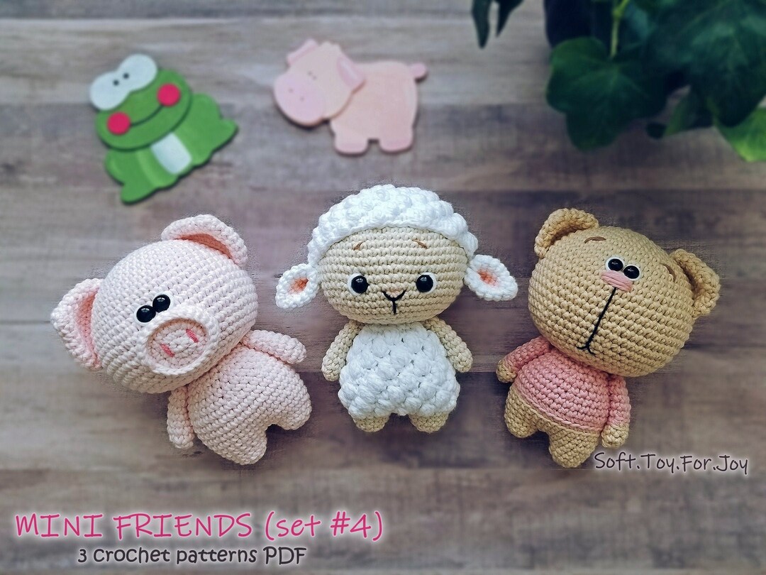 Mini Friends Crochet PATTERNS Set 3 Crochet Patterns PDF: - Etsy