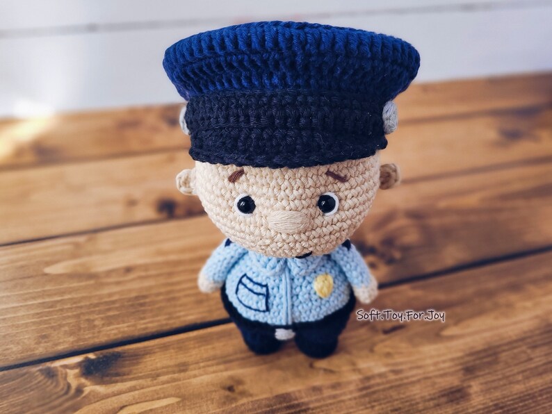 Charlie the Policeman Crochet PATTERN Crochet Police Officer - Etsy