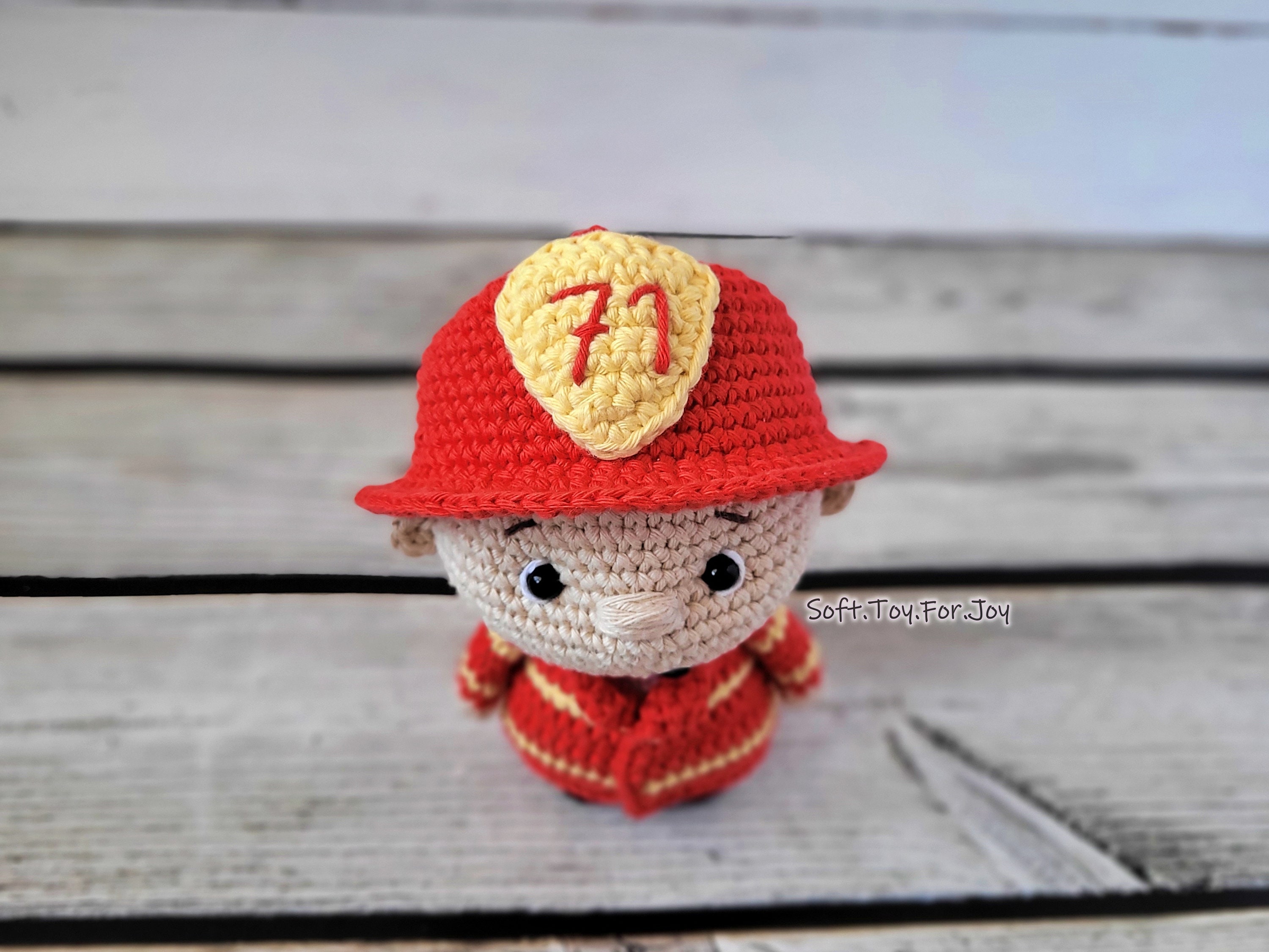 Charlie the Firefighter Crochet PATTERN Crochet Fireman - Etsy