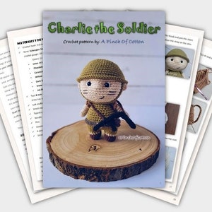 Charlie the Soldier Crochet PATTERN, Crochet Soldier, Amigurumi Soldier ...
