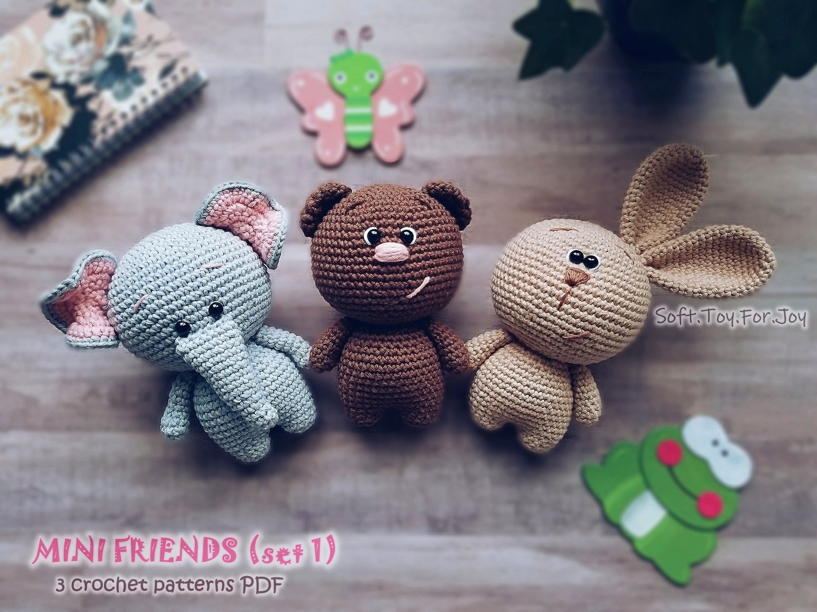 Mini Friends Crochet PATTERNS Set 3 Crochet Patterns PDF: | Etsy